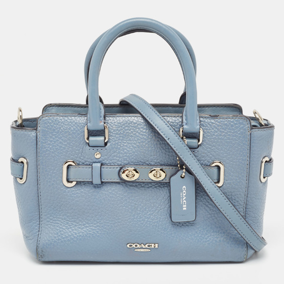 Coach | Bags | Coach Blue Leather Swagger 2 Tote | Poshmark